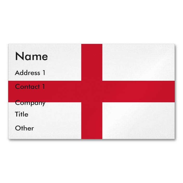 Business Card Magnet with Flag of England, UK | Zazzle.com