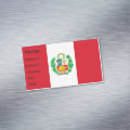 Business Card Magnet with Flag of Peru | Zazzle