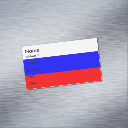 Business Card Magnet with Flag of Russia | Zazzle