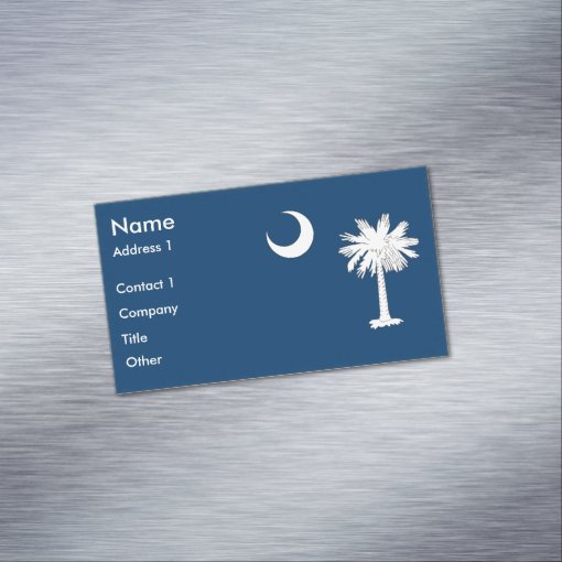Business Card Magnet with Flag of South Carolina | Zazzle