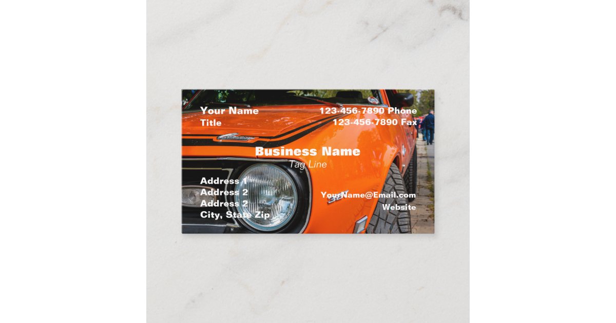 Business Card Muscle Car HAMbyWG | Zazzle