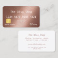 Business Card | Rose Gold Brushed Credit Card | Zazzle