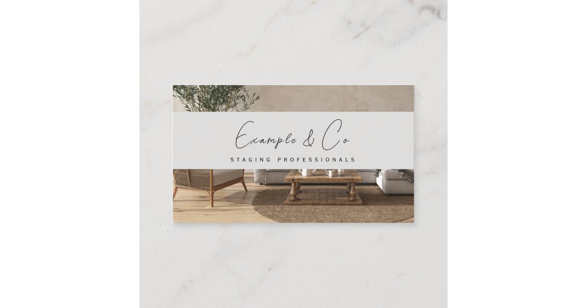 Business Card, Rustic Interior Staging Business Card | Zazzle