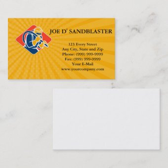 Business card Sandblaster Sandblasting Hose Retro | Zazzle