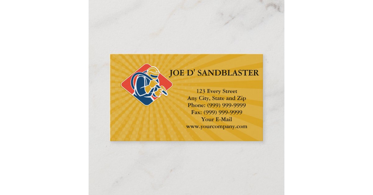 Business card Sandblaster Sandblasting Hose Retro | Zazzle