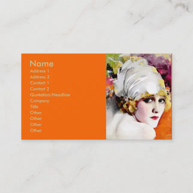 Business card, silent film star Anna Nilsson Business Card | Zazzle