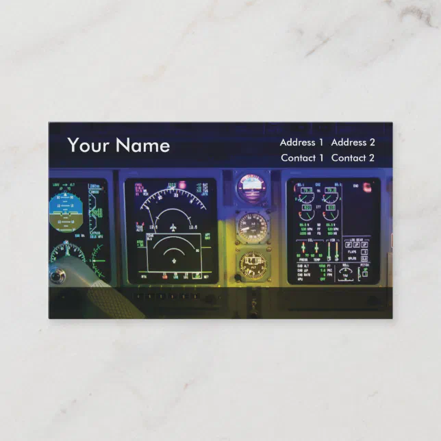 business card template aviation | Zazzle