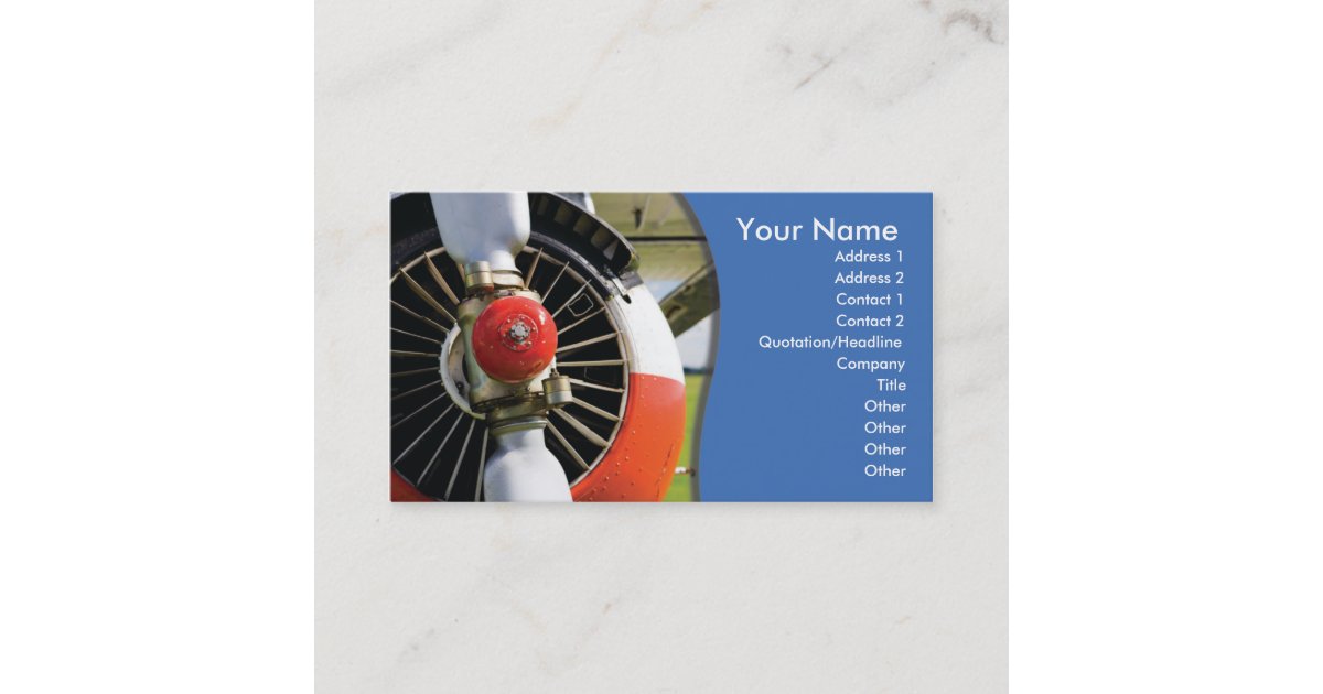 business card template aviation | Zazzle