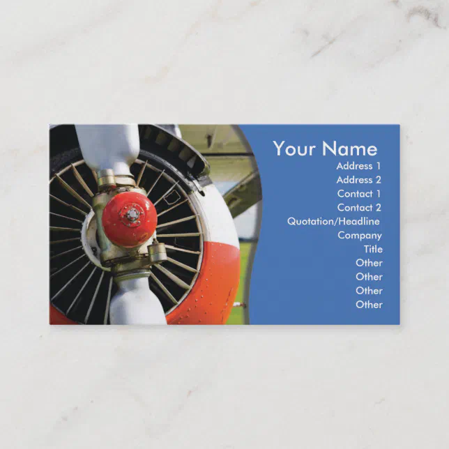 business card template aviation | Zazzle