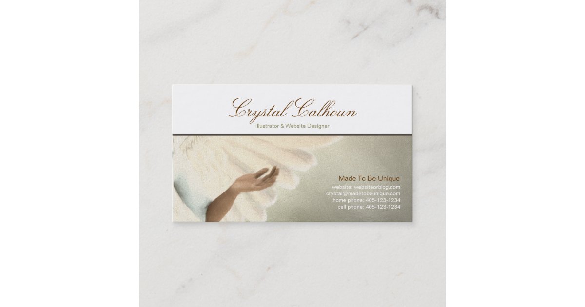 Business Card Template - Beautiful Angel Painting | Zazzle