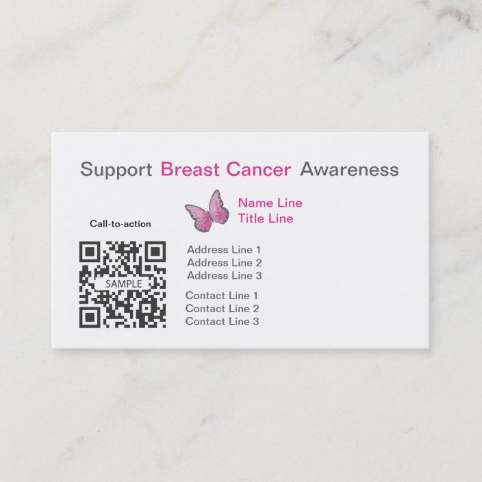Business Card Template Breast Cancer Awareness | Zazzle.com