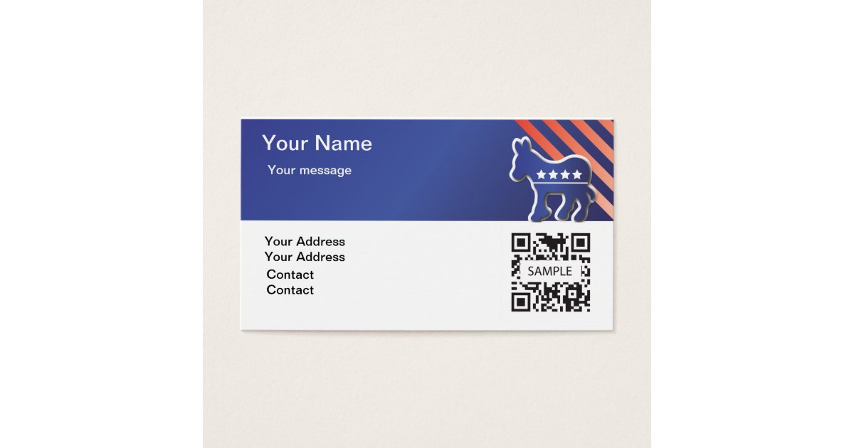 Business Card Template Democratic Donkey 2 | Zazzle.com