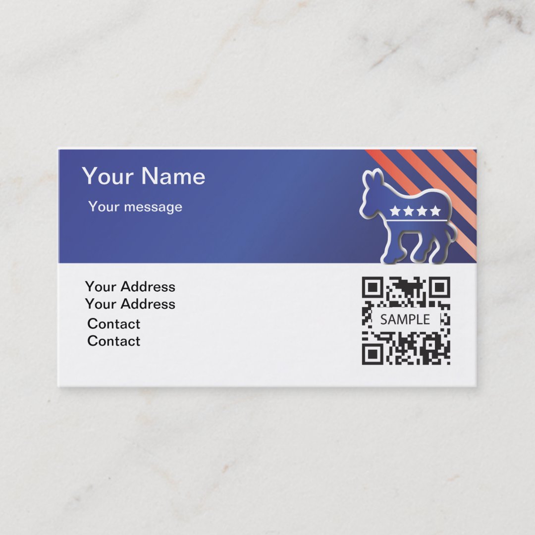 Business Card Template Democratic Donkey 2 | Zazzle