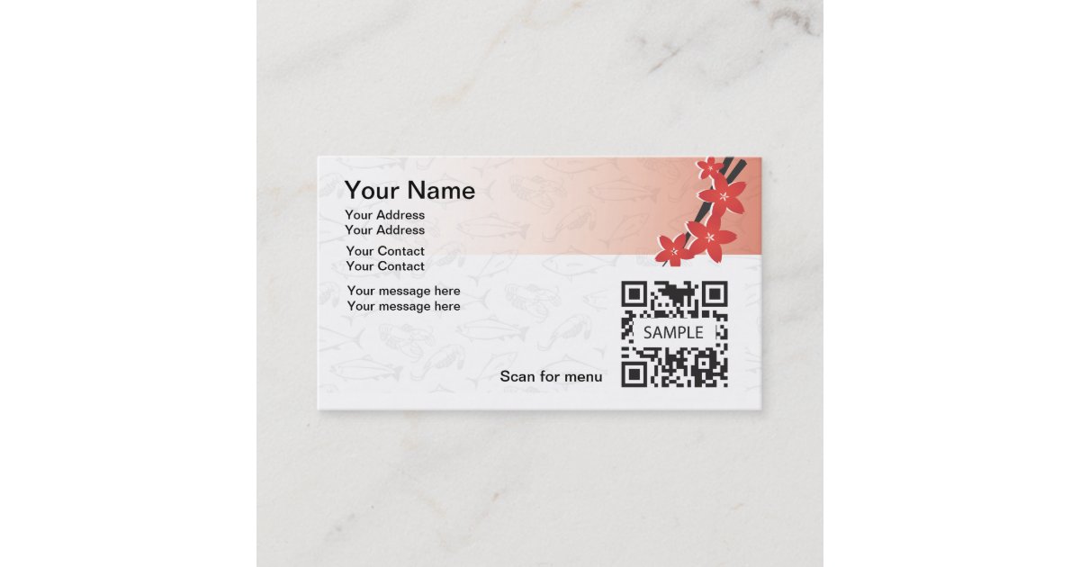 Business Card Template Japanese Restaurant | Zazzle