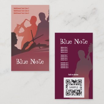 Business Card Template Jazz Band | Zazzle