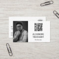 Business Card Template Portrait & QR Code | Zazzle