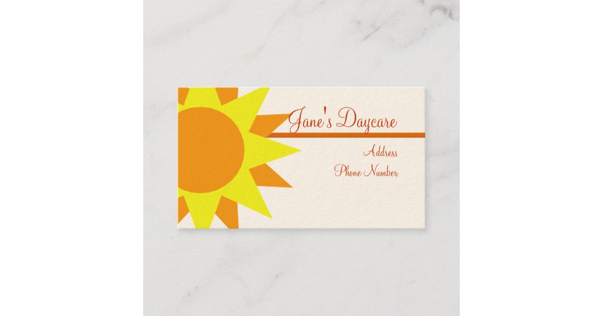 Business Card Template **Rays of Sunshine | Zazzle