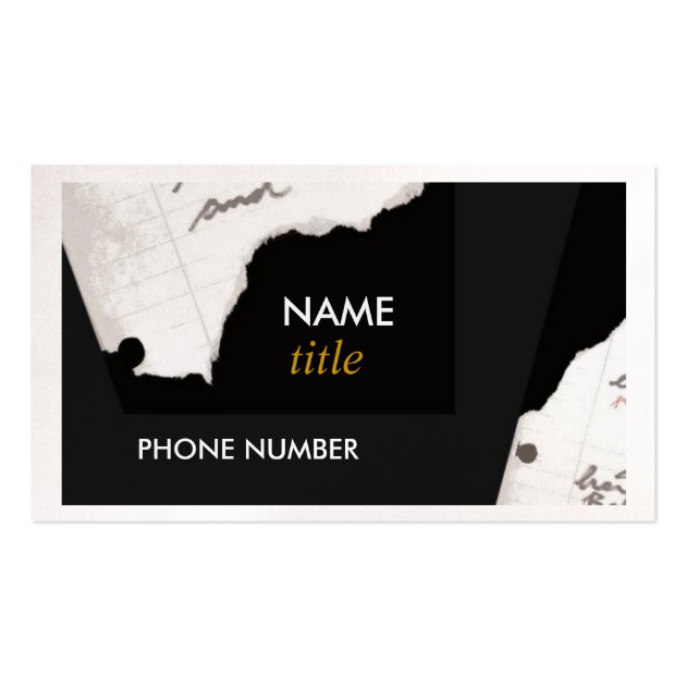 Business Card-Torn Edges