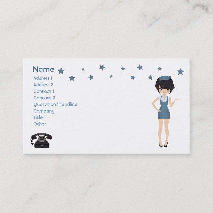 Business card waitress | Zazzle.com
