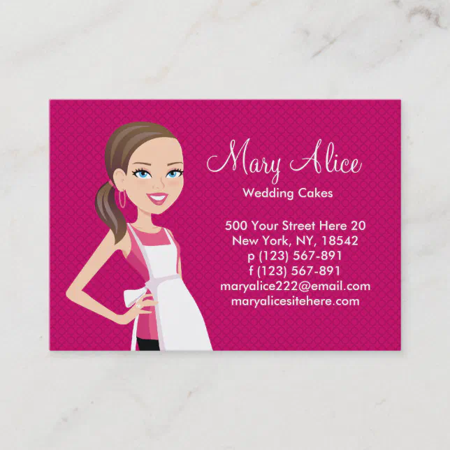 Business Card with Character Illustration Culinary | Zazzle