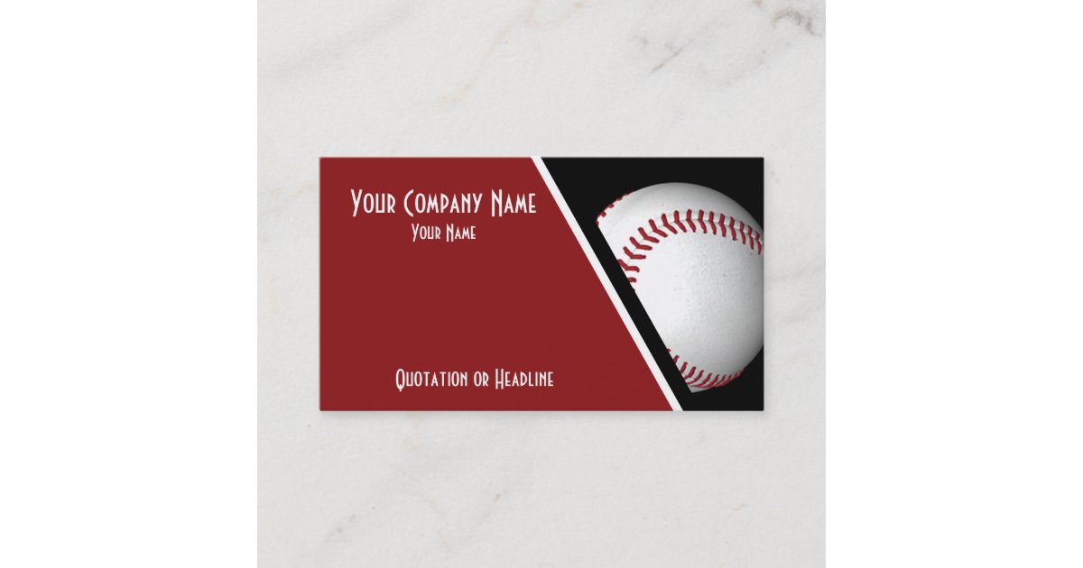 Business Cards Baseball | Zazzle.com