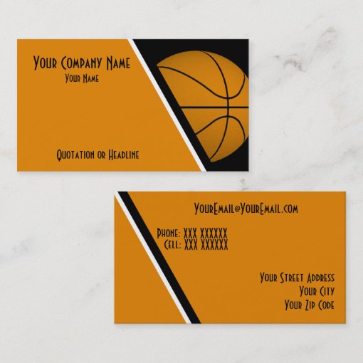 Business Cards Basketball | Zazzle