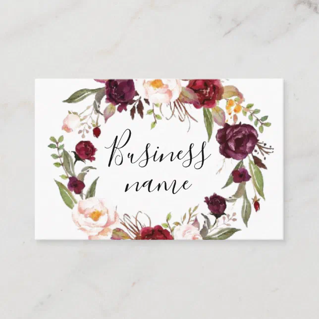 Business Cards - Floral Wreath Design2 | Zazzle
