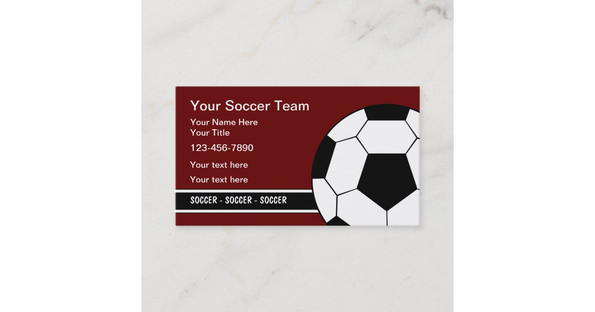 Business Cards For A Soccer Theme | Zazzle