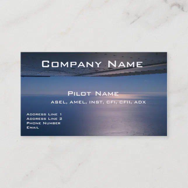 Business Cards For Pilots and Aviators | Zazzle