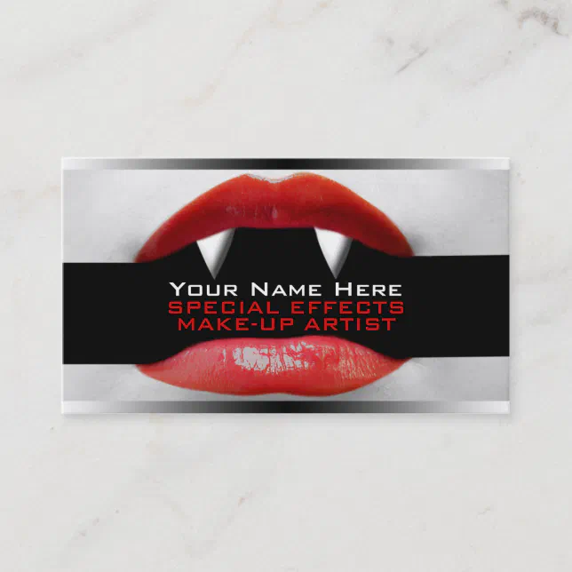 Business Cards For Special Effects MakeUp Artists | Zazzle