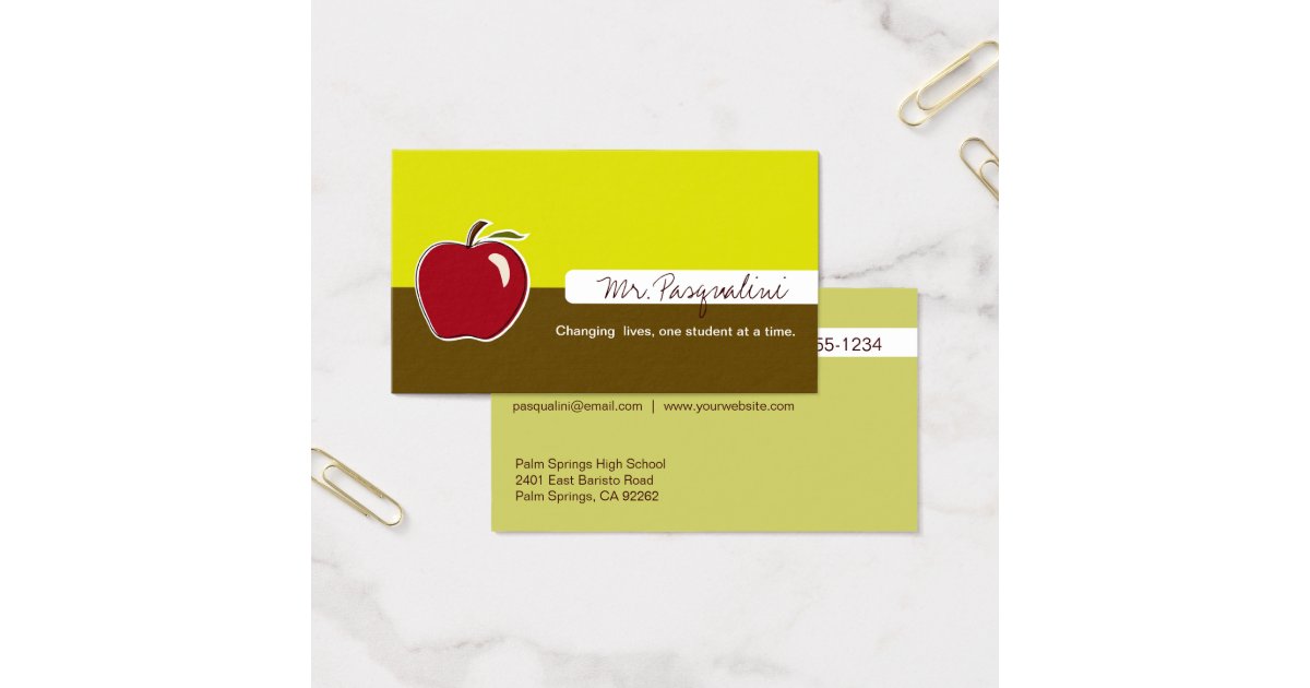 Business Cards for Teachers | Zazzle