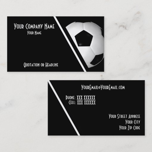 Business Cards Soccer / Football | Zazzle