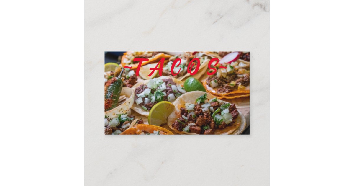 Business Cards Tacos | Zazzle