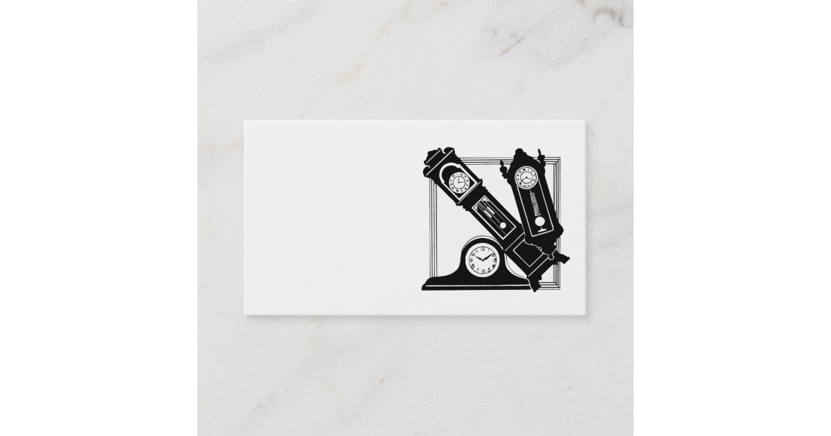 Business Cards with Antique Clocks | Zazzle