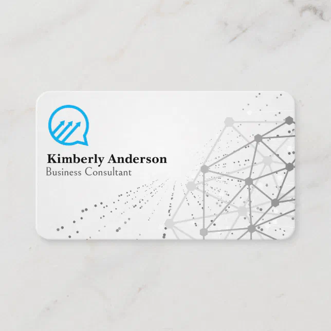 Business Chat Bubble | Networking Background Business Card | Zazzle