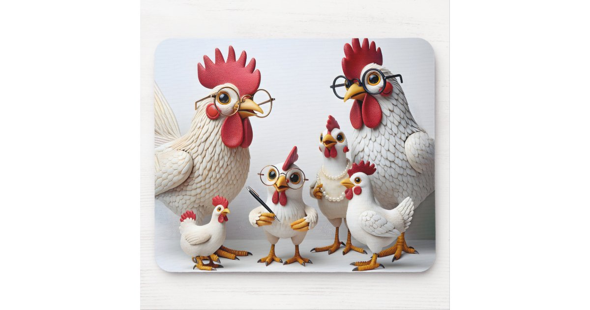 Business Chickens Mouse Pad | Zazzle