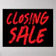 Business Closing Sale Sign, Retail Clearance Sale Poster | Zazzle