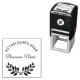Business comapany name classic laurel wreath self-inking stamp | Zazzle