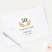 Business comapany name established year gold classic round sticker | Zazzle
