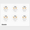 Business comapany name established year gold classic round sticker | Zazzle