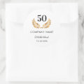 Business comapany name established year gold classic round sticker | Zazzle