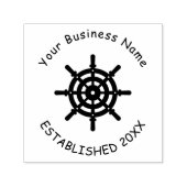 Business comapany steering wheel maritime self-inking stamp | Zazzle