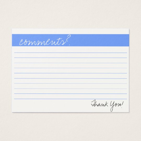 Business Comment Card | Zazzle.com