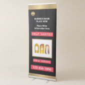 Business Company Corporate Professional Logo Retractable Banner | Zazzle