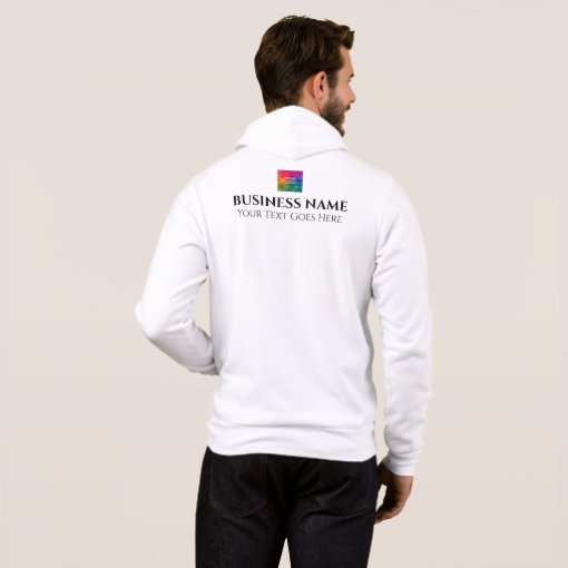 Business Company Double-Sided Logo Design Men's Hoodie | Zazzle