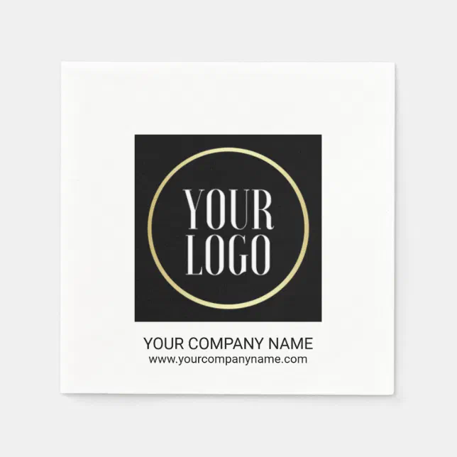 Business Company Event Party | add LOGO Napkins | Zazzle