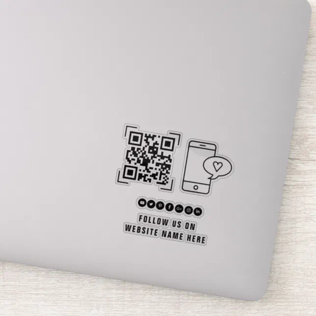 Business Company | Follow Us QR Code Scan Sticker | Zazzle