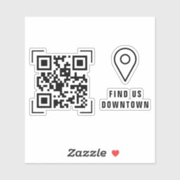 Business Company | Location QR Code Scan Sticker | Zazzle