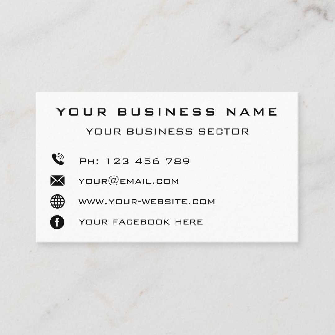 Business Company Logo Contact Info Professional Business Card | Zazzle