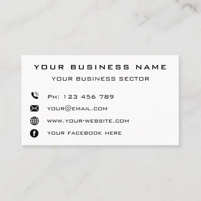 Business Company Logo Contact Info Professional Business Card | Zazzle
